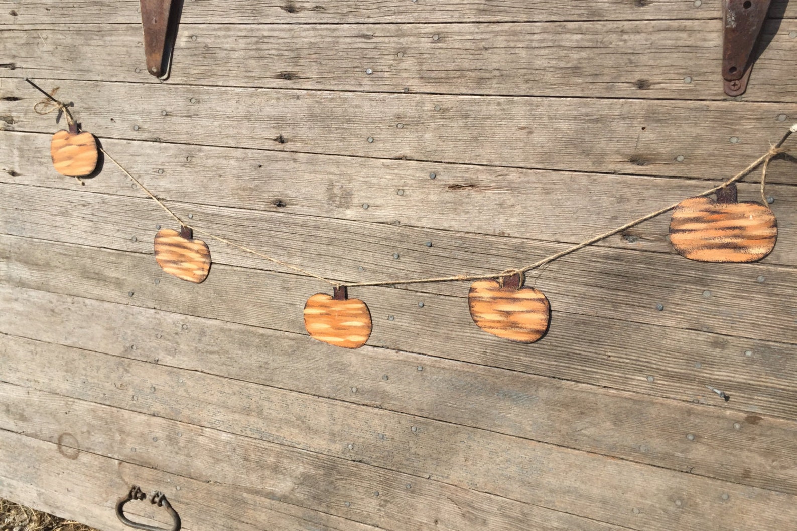 Tin Pumpkin Banner / Rustic Pumpkin Banner / Rusty Tin Fall - Etsy