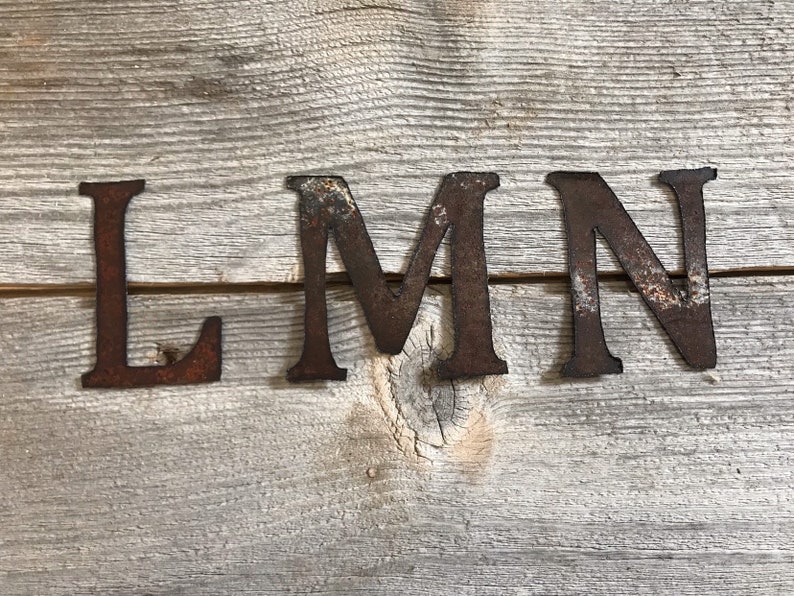 4 Cambria Tin Letters / Rusty Tin Letters / Tin Letters - Etsy