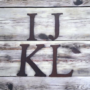 6 Inch Rusty Tin Letters / Tin Letters A-Z / Rustic Tin Letters / Metal ...