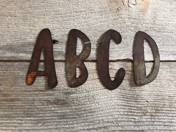 Rusty Metal Letters