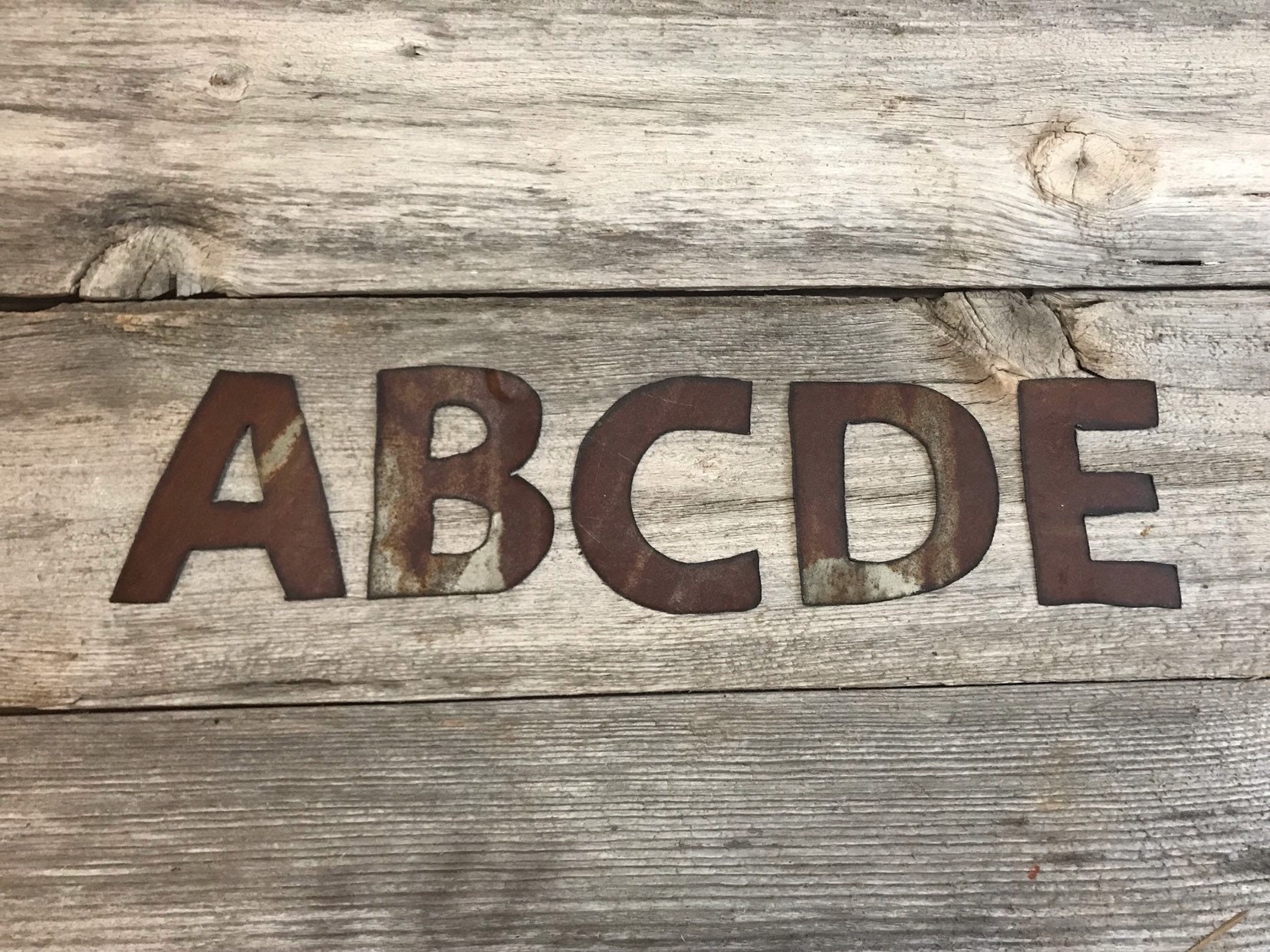 4 Gadugi Tin Letters / Rusty Tin Letters / Tin Letters / - Etsy