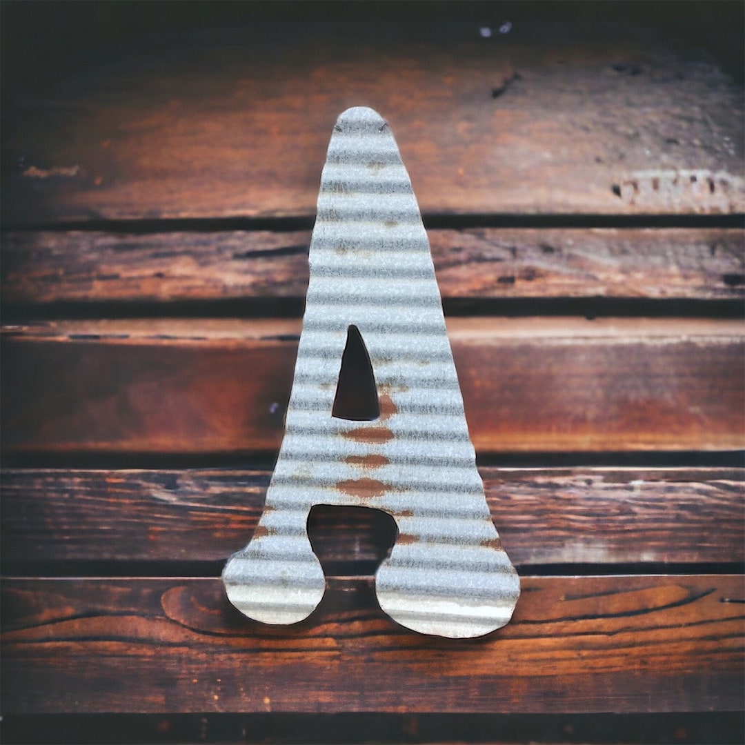 24 Inch Galvanized Tin Letters / 24" Tin Letters / Letters A-Z / Rusty ...