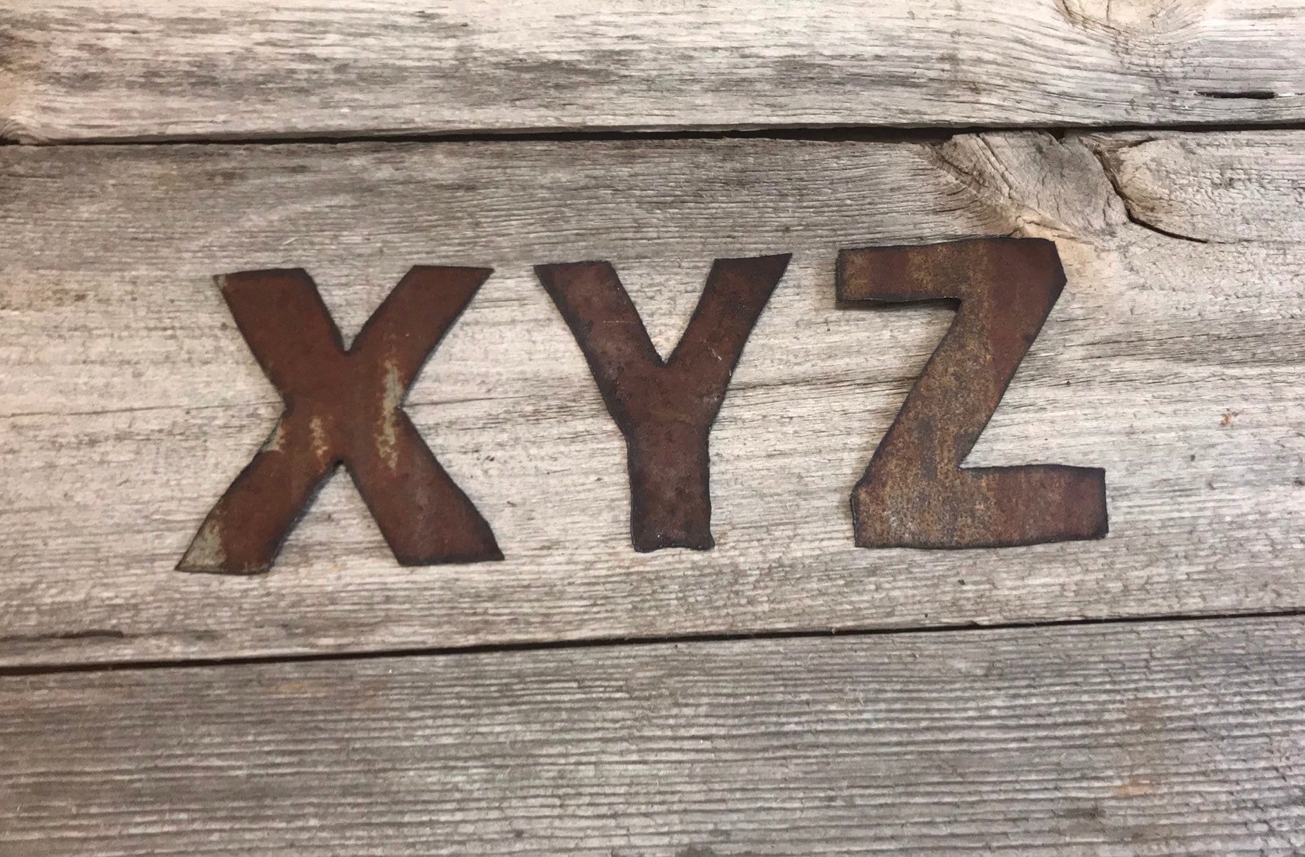 4 Gadugi Tin Letters / Rusty Tin Letters / Tin Letters / - Etsy