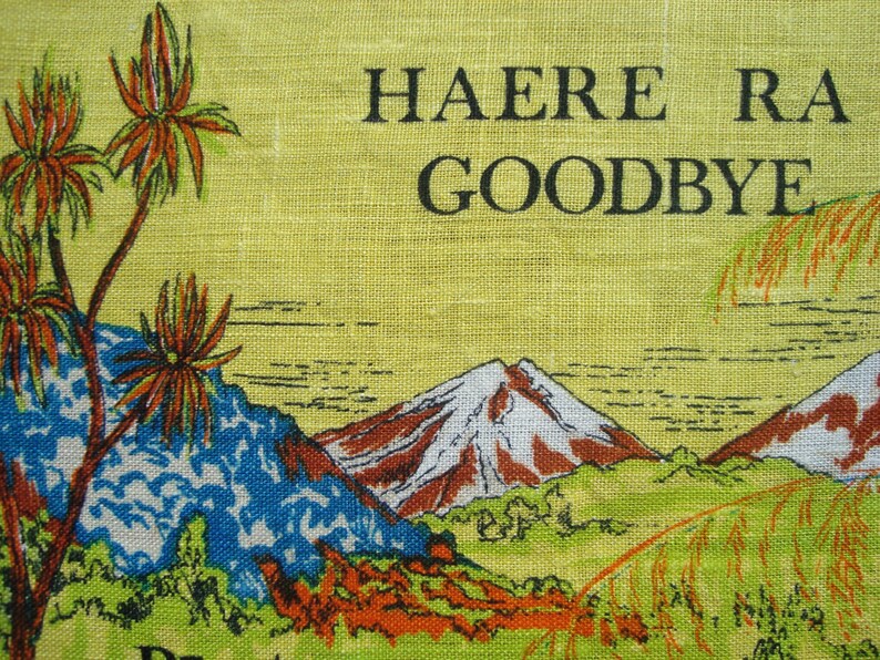 Maori Farewell Song Vintage New Zealand Souvenir Tea Towel | Etsy