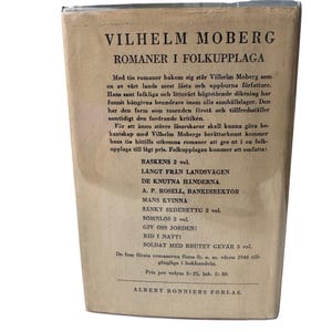 Vilhelm Moberg A.P. Rosell Bankdirektör First Edition HC 1946 Swedish Language - Etsy