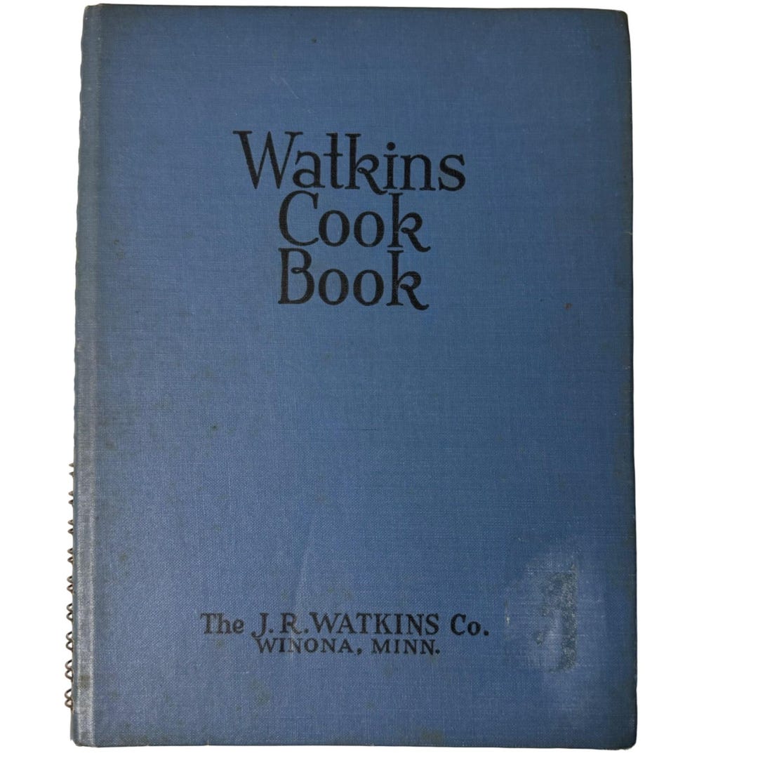 Watkins Cook Book Vintage Spiral-bound the J.R. Watkins Co. Winona Minn ...