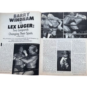 Wrestlings Main Event Magazine WWF Windham Vs Luger Flair Rowdy Peters ...