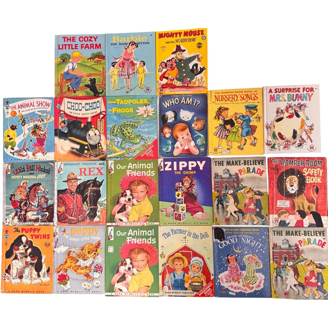 Vintage 50s 60s Rand Mcnally Tip-top Elf / Wonder Books Lot of 20 Fairy ...