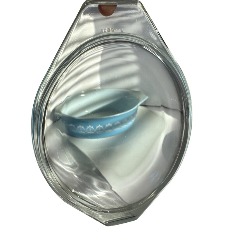 Vintage Pyrex Blue TULIP Pattern 1.5 Quart Casserole Dish Glass Lid ...