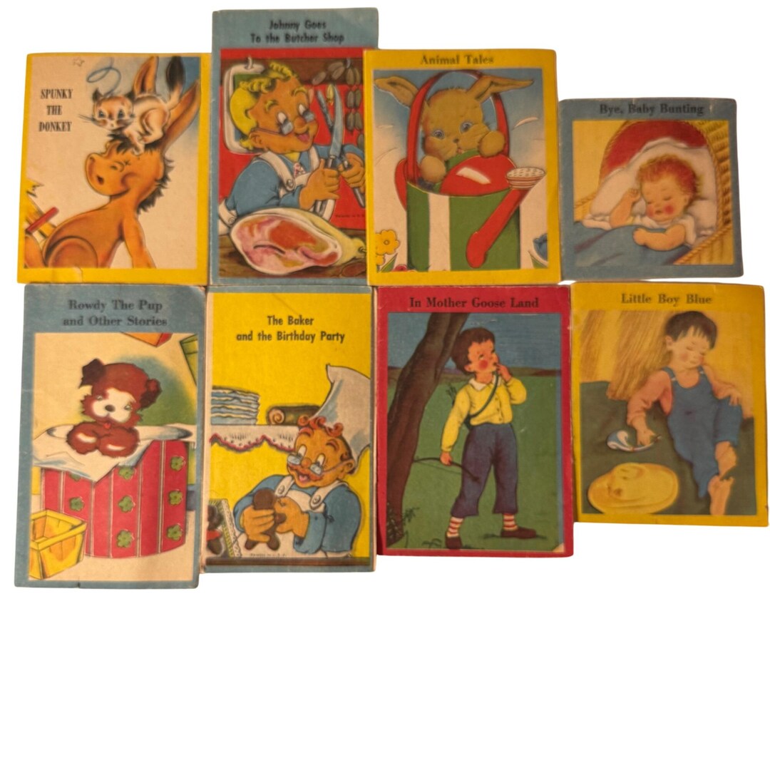 Vintage Childrens Book Collection Animal Tales Mother Goose Birthday ...