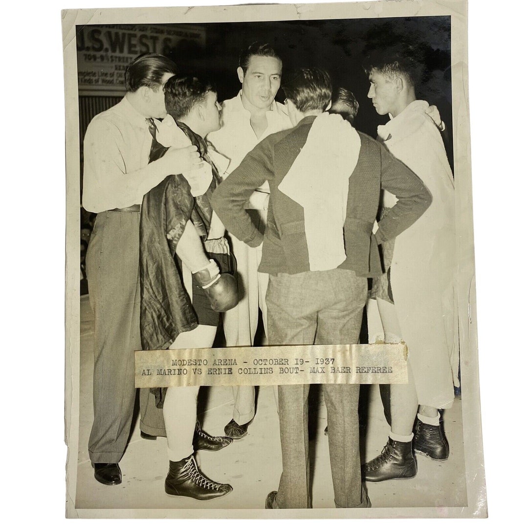 MAX BAER Boxer Referee Photograph World Heavyweight Champion Marino ...