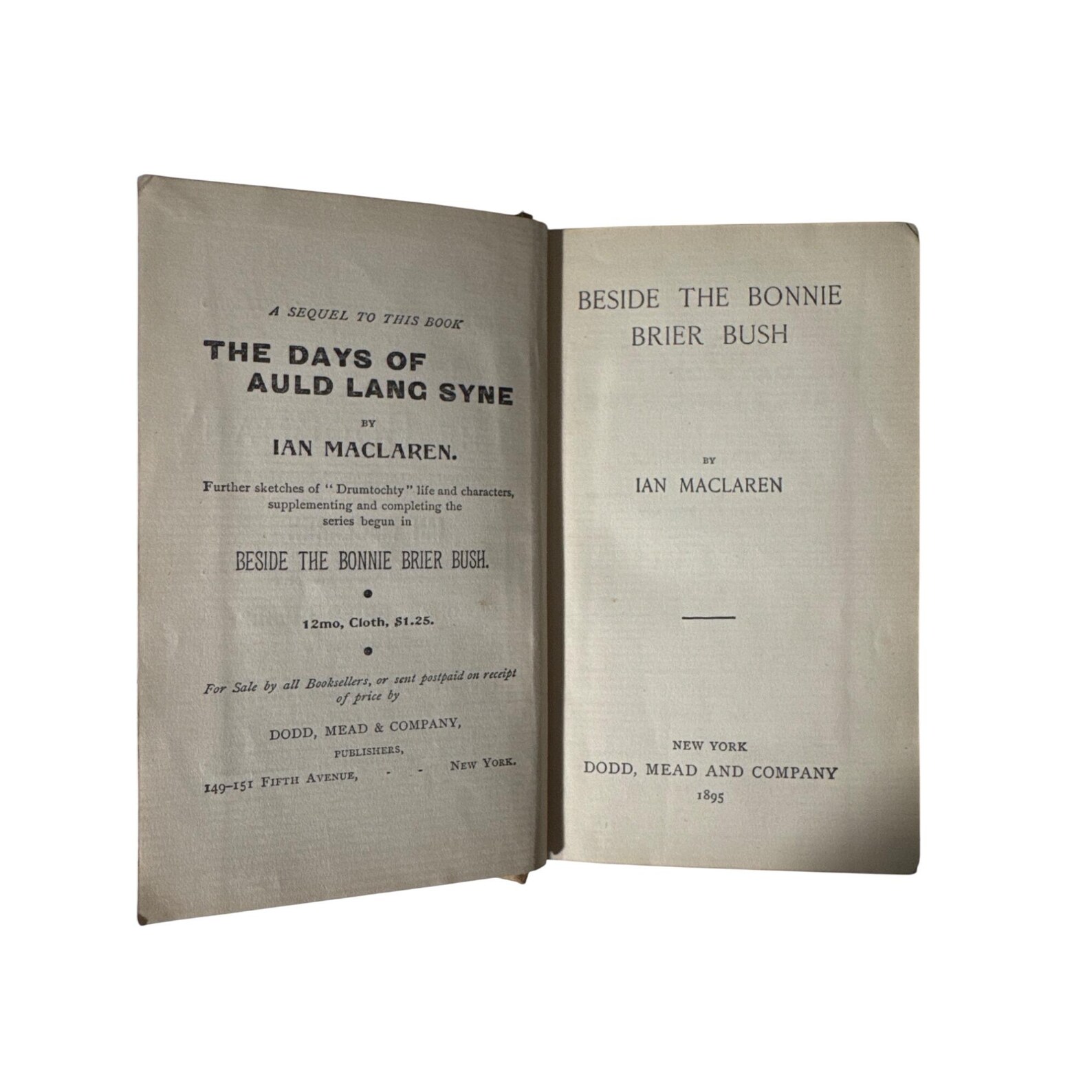 Beside the Bonnie Brier Bush Ian Maclaren 1895 First Edition Hardcover ...