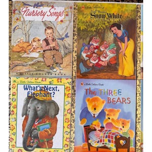 Vintage Little Golden Books Childrens Book Facsimile Set of 24 Classic ...