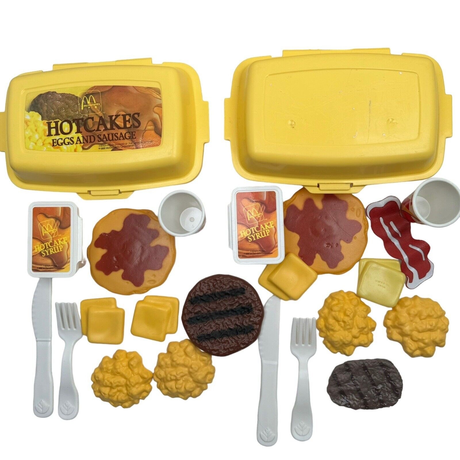 Vintage Fisher Price Mcdonald's Breakfast Play Set 1988 2164 Lot of 2 ...