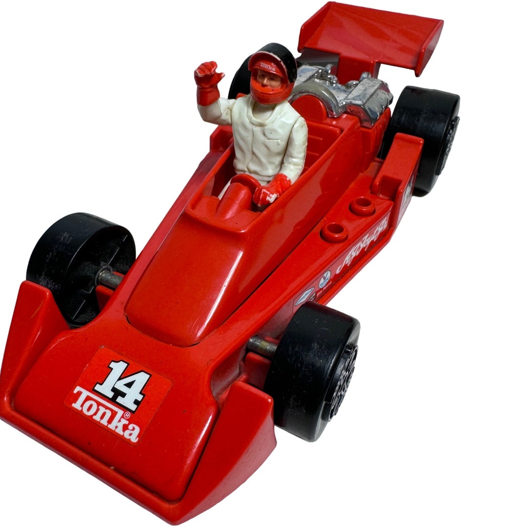 Vintage 1979 Tonka 14 Red Race Car Toy With Driver Classic Red Racing ...