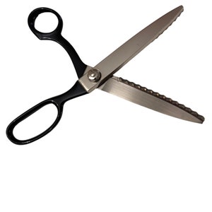 Vtg Marks 409B Pinking Shears Scissors 9" Black Handles Serrated Edge ...