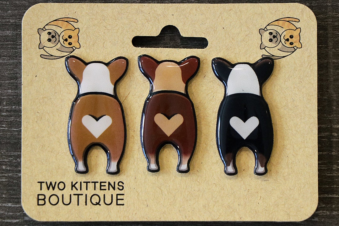 Corgi Butt Pins Corgi Heart Butt Pins Corgi Pins Dog Pins for Dog ...