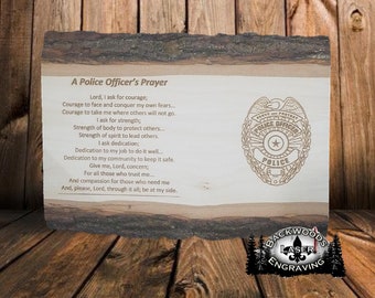 Personalized Engraved_8x10_police Officer's Prayer Plaque_deputy ...