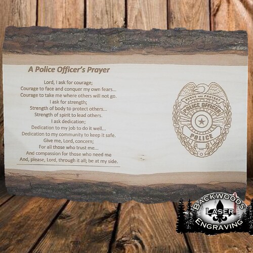 Police Officer Prayer Plaque police Cop Prayer Law - Etsy