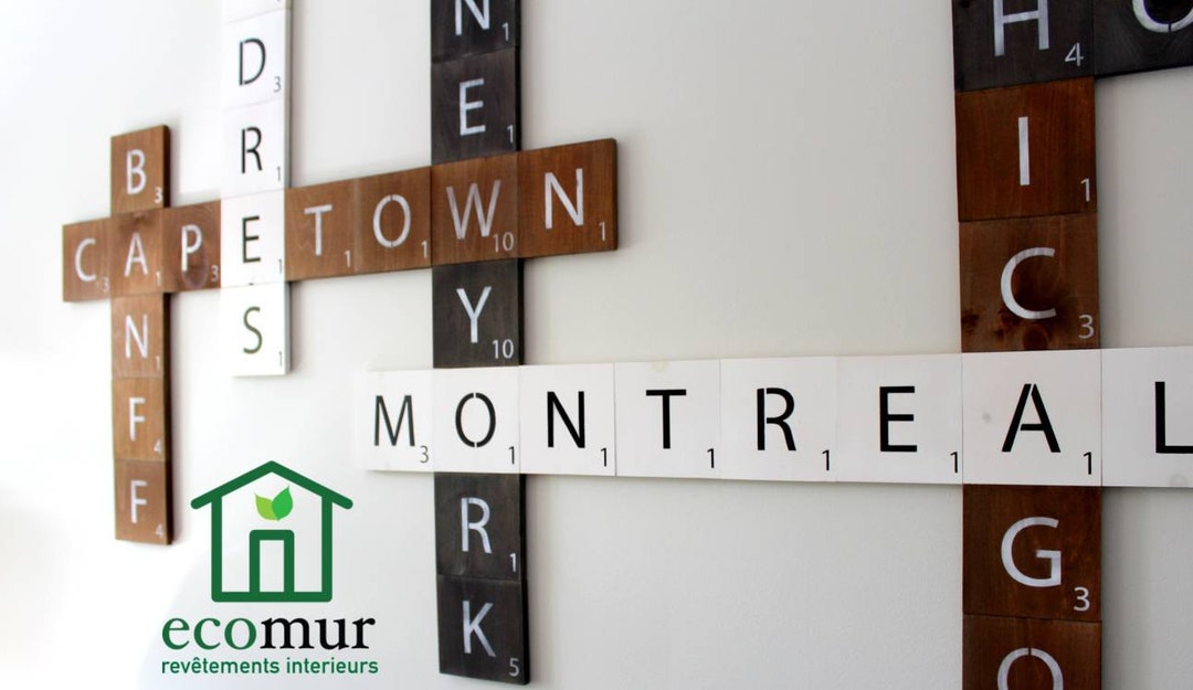Scrabble Tile Wall Art 5 Inch / Letter From Scrabble Giant Mural / Big ...
