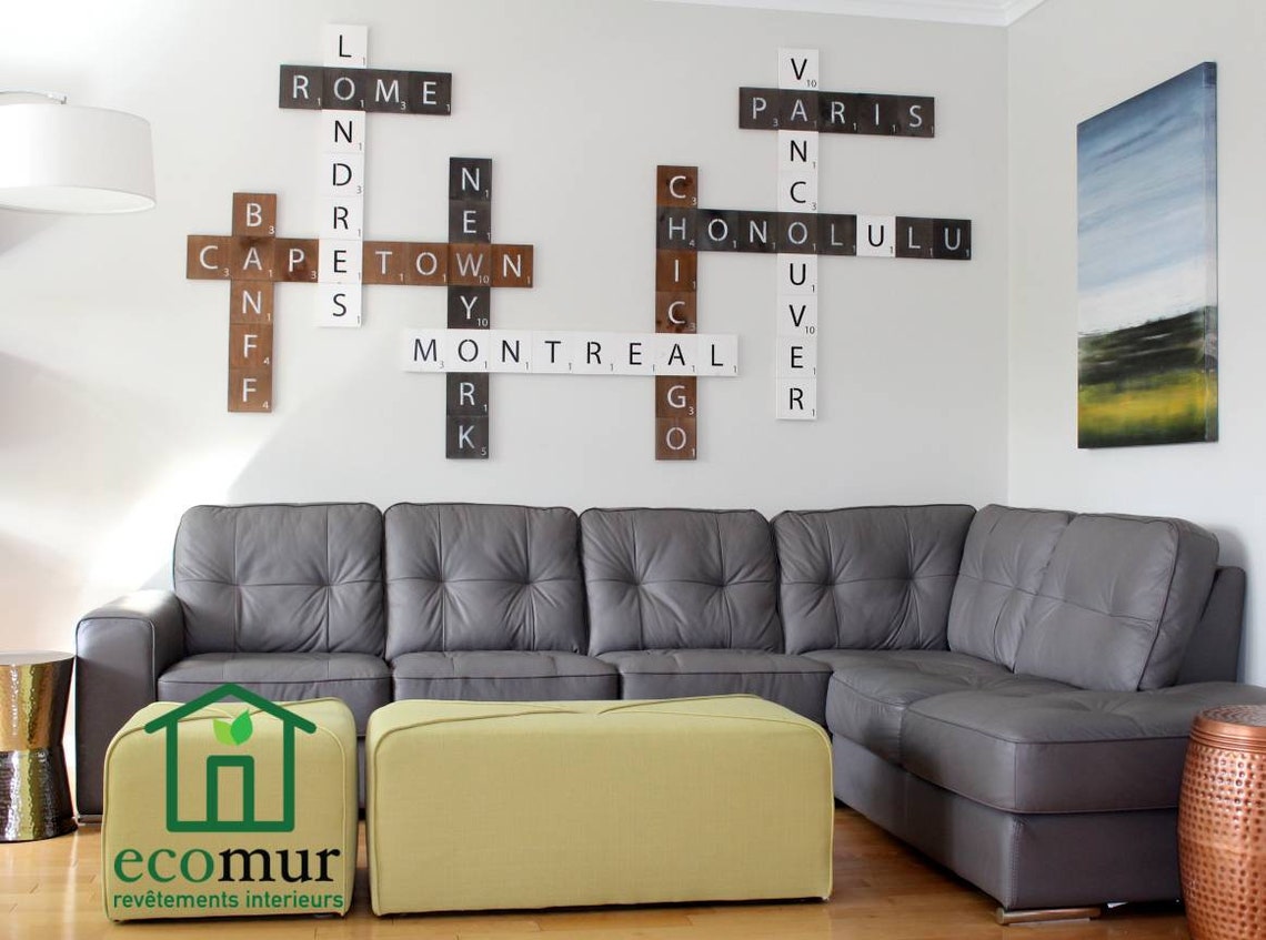 Scrabble Tile Wall Art 5 Inch / Letter From Scrabble Giant Mural / Big ...