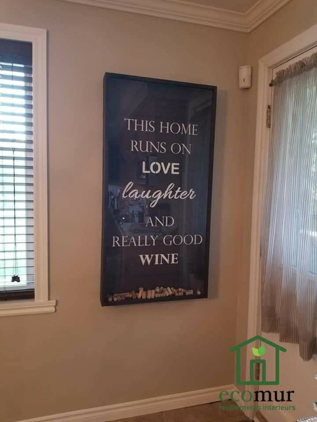 BIG Cork Wine Box 24inches X 48inches '' This Home Runs... '' | Box A ...