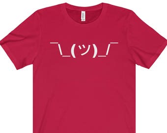 Shrug ASCII Emoji T-shirt / Programmer Gamer Meme Gift / Unisex Shirt ...