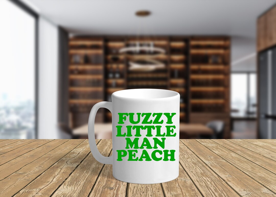 Fuzzy Little Man Peach Mug 11 oz - Etsy España
