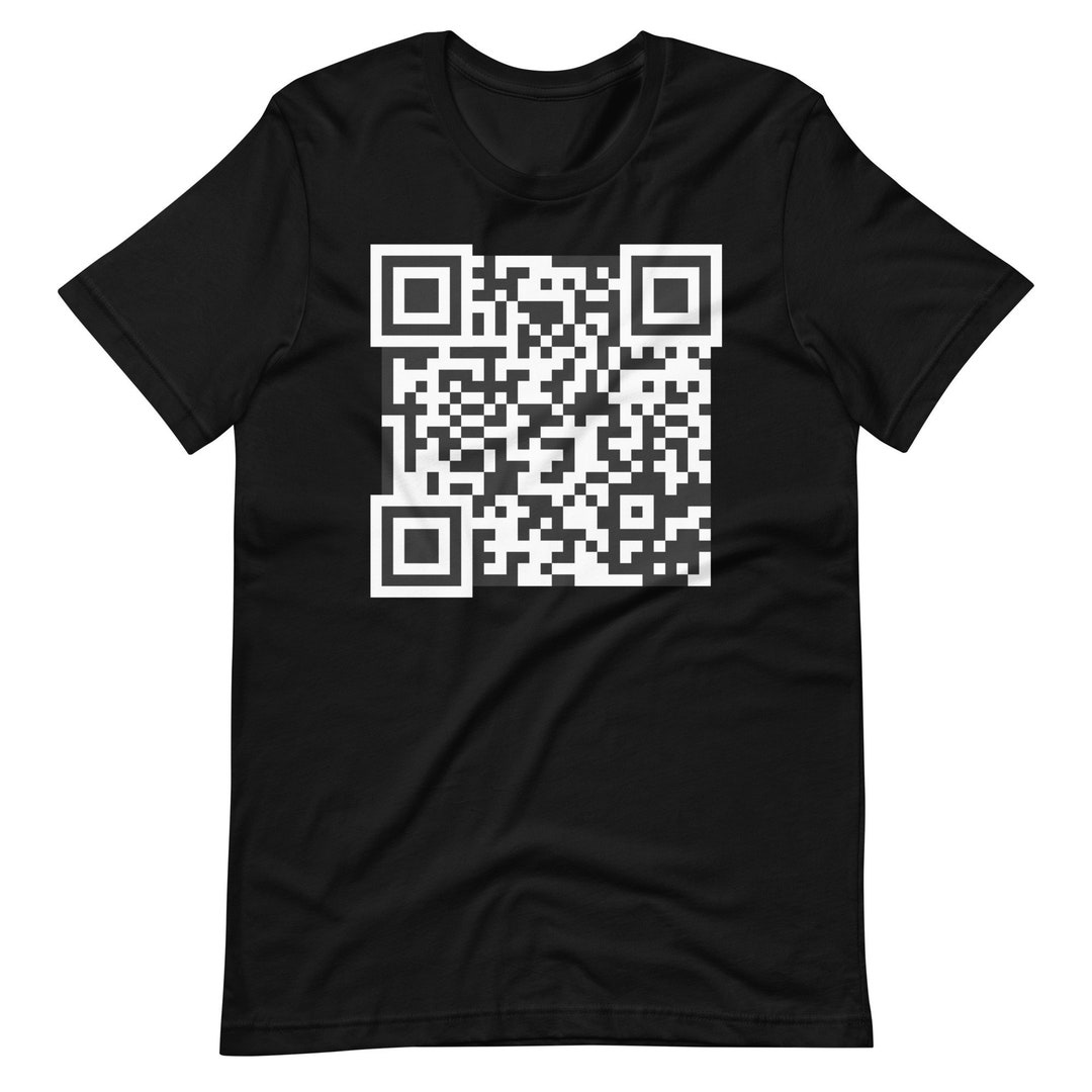 Personalized QR Code T shirt Make It Go To Any Address Or Link personalized-qr-code-t-shirt-make-it-go-to-any-web-address-or-link
