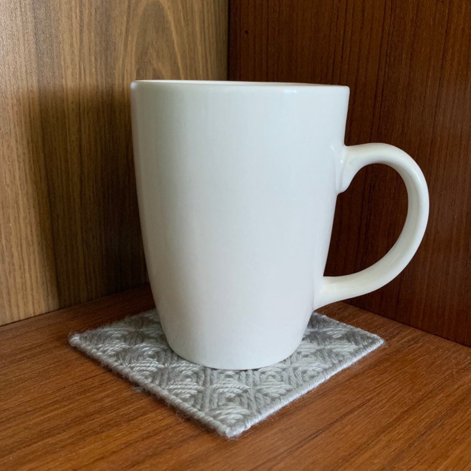 Set of 4 New Square Plastic Canvas Drink Coasters red Silver | Etsy