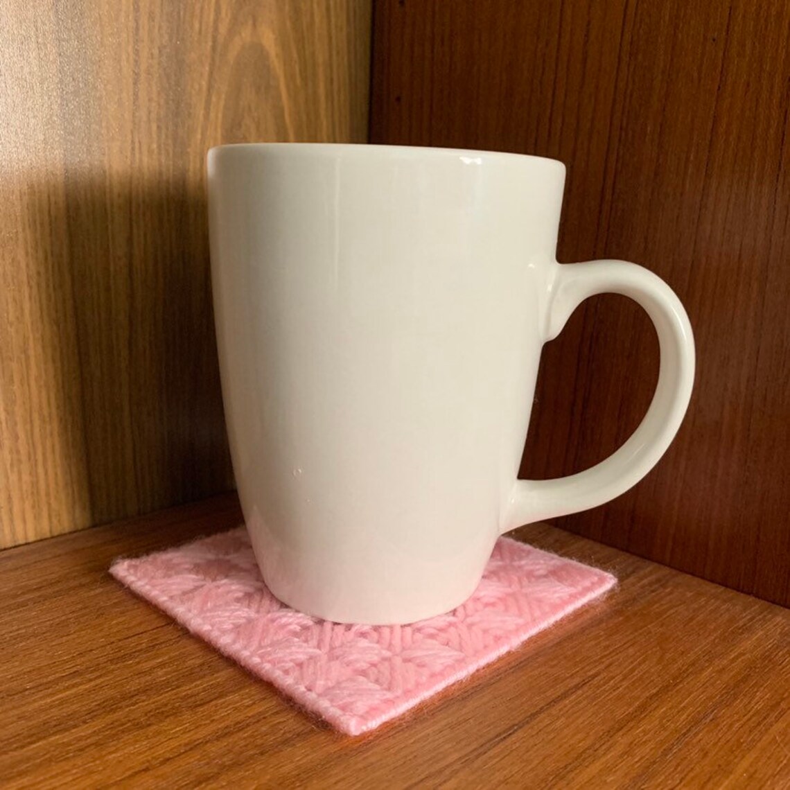 Set of 4 New Square Plastic Canvas Drink Coasters (pink) - Etsy