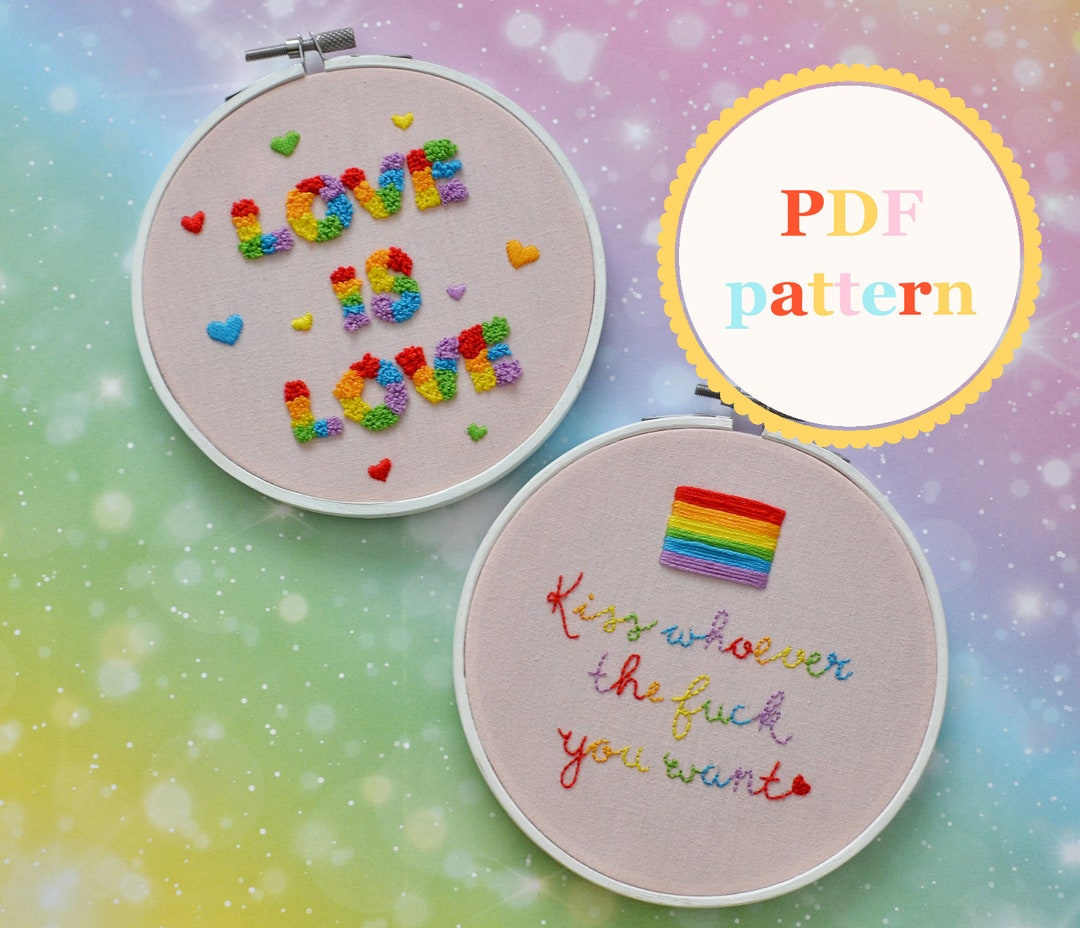 Lgbtqia+ Embroidery Hoop Art • Pride Embroidery • Lgbtqia+ Embroidery ...