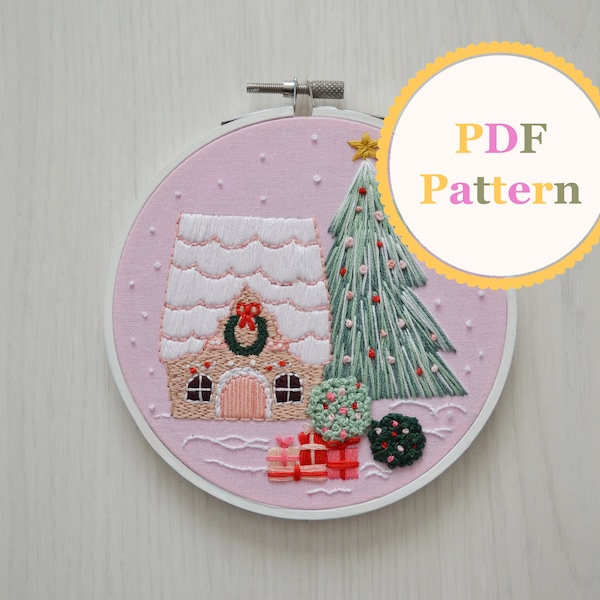 Gingerbread Embroidery Pattern - Etsy