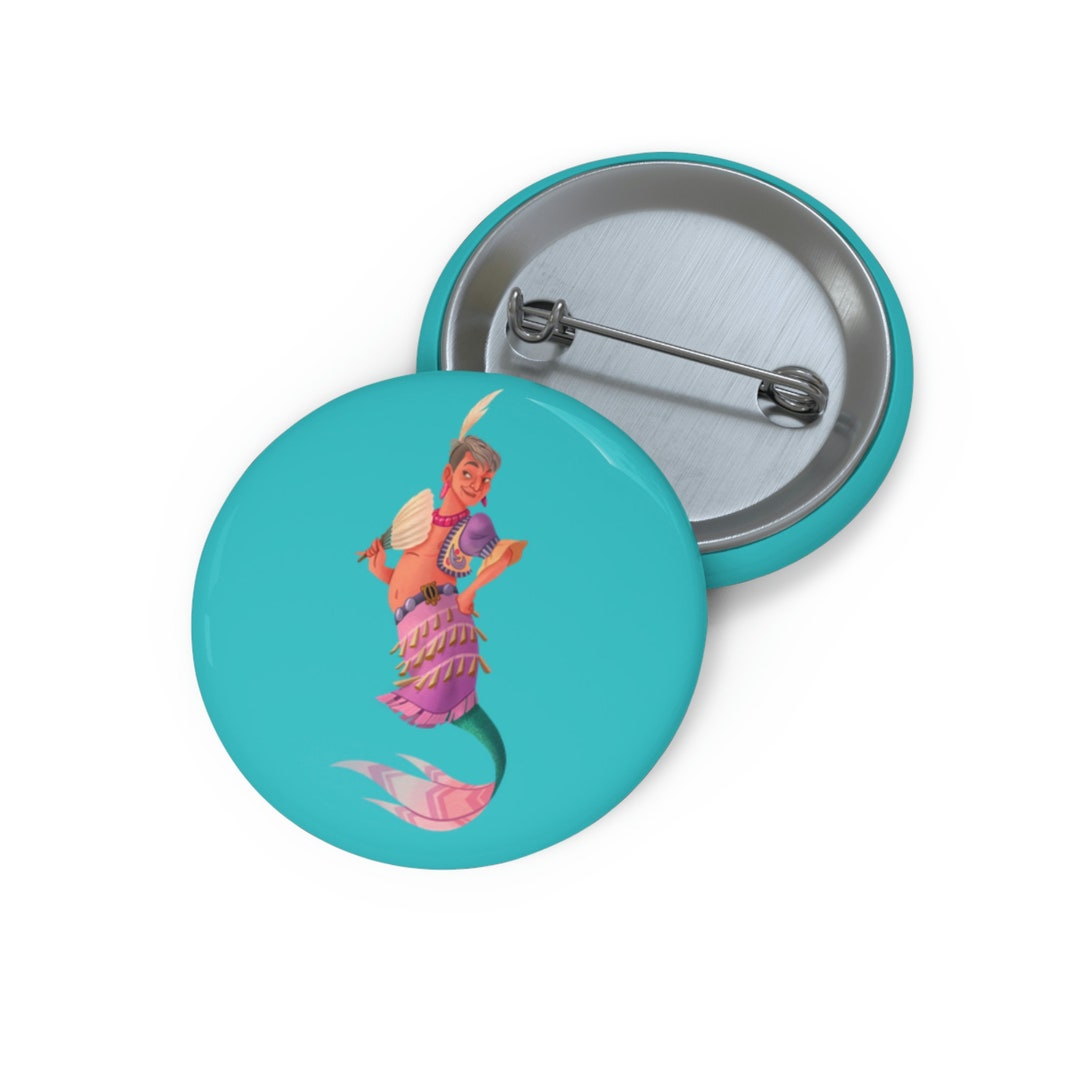 WIINAWAA Ojibwe Mermaid Pin Buttons - Etsy