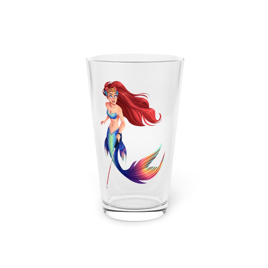 ARIEL STARFISH Belgium Mermaid Pint Glass, 16oz - Etsy