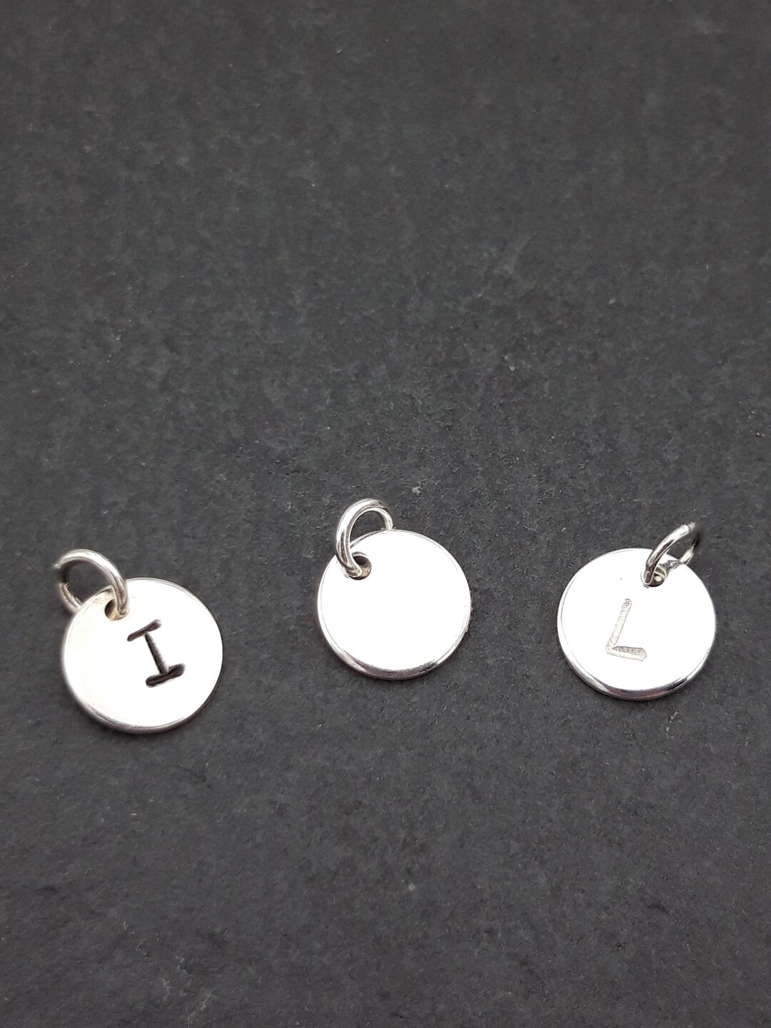Pack of 5 Sterling Silver Initial Discs, Multiple Pack of Stamped ...