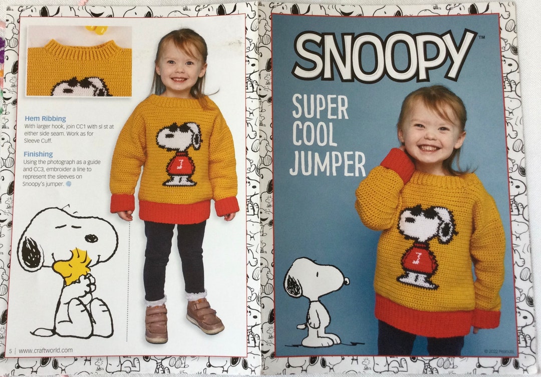 Knitting Pattern Snoopy Joe Cool Jumper - Etsy