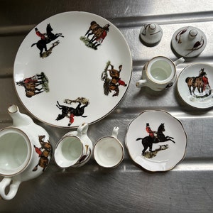 Object D'art Miniature Tea Set - Hunting Scenes - Etsy