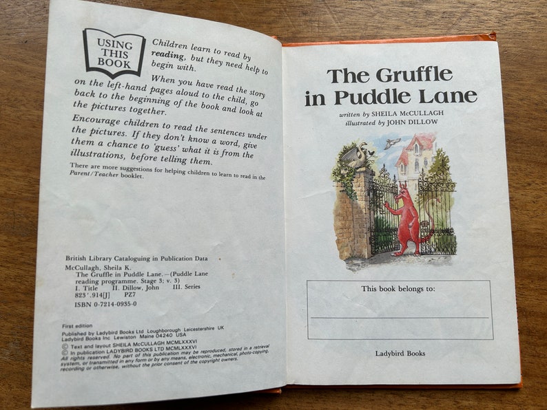 Ladybird Book- the Gruffle in Puddle Lane - Etsy