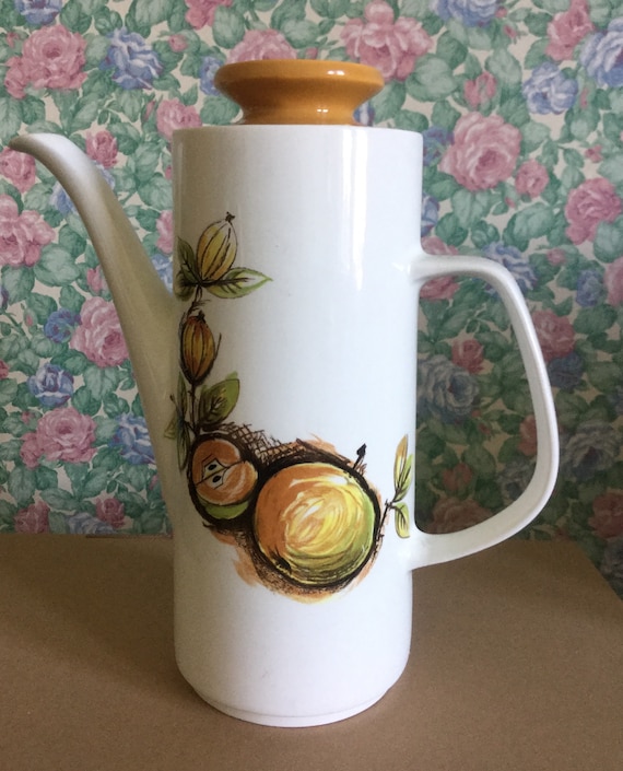 J & G Meakin Studio Eden Design Coffee Pot | Etsy