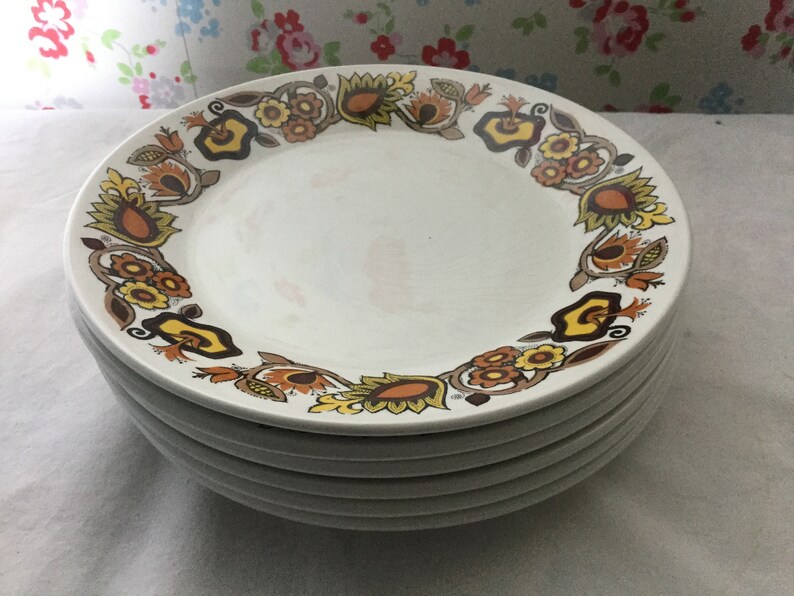 Meakin Bali Design 6 Side Plates | Etsy