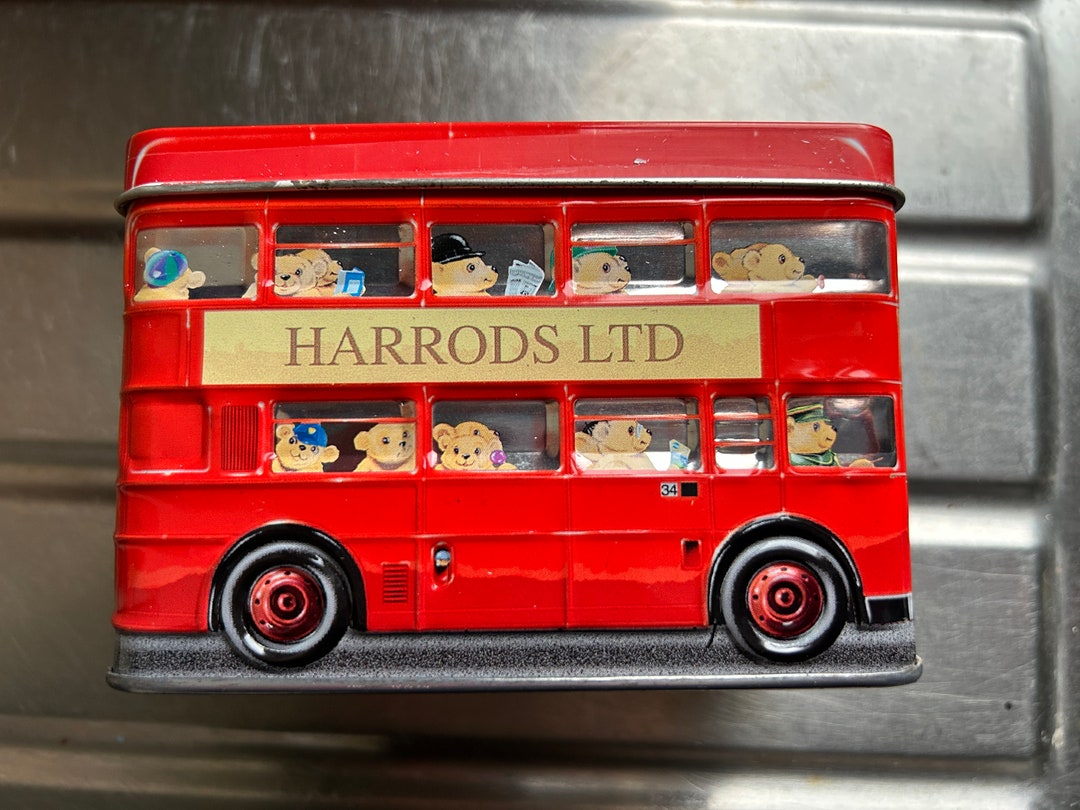 Harrods Red Bus Money Box Tin - Etsy UK