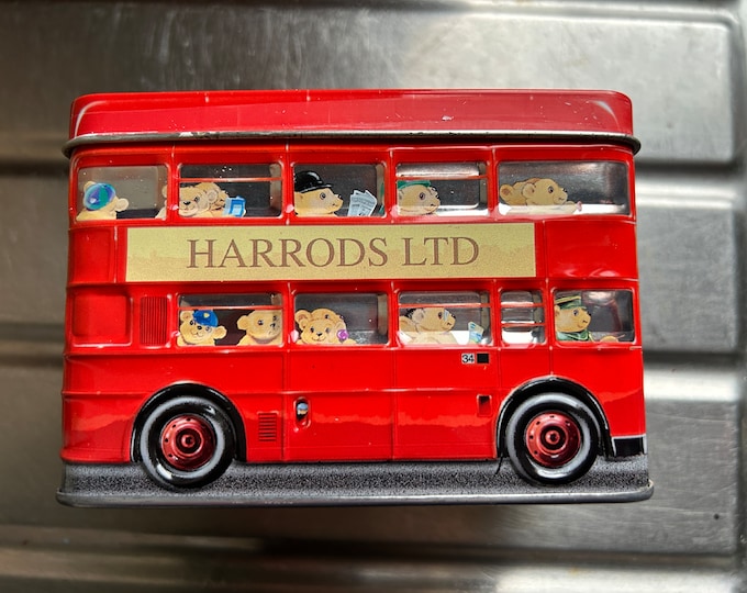Harrods Red Bus Money Box Tin - Etsy