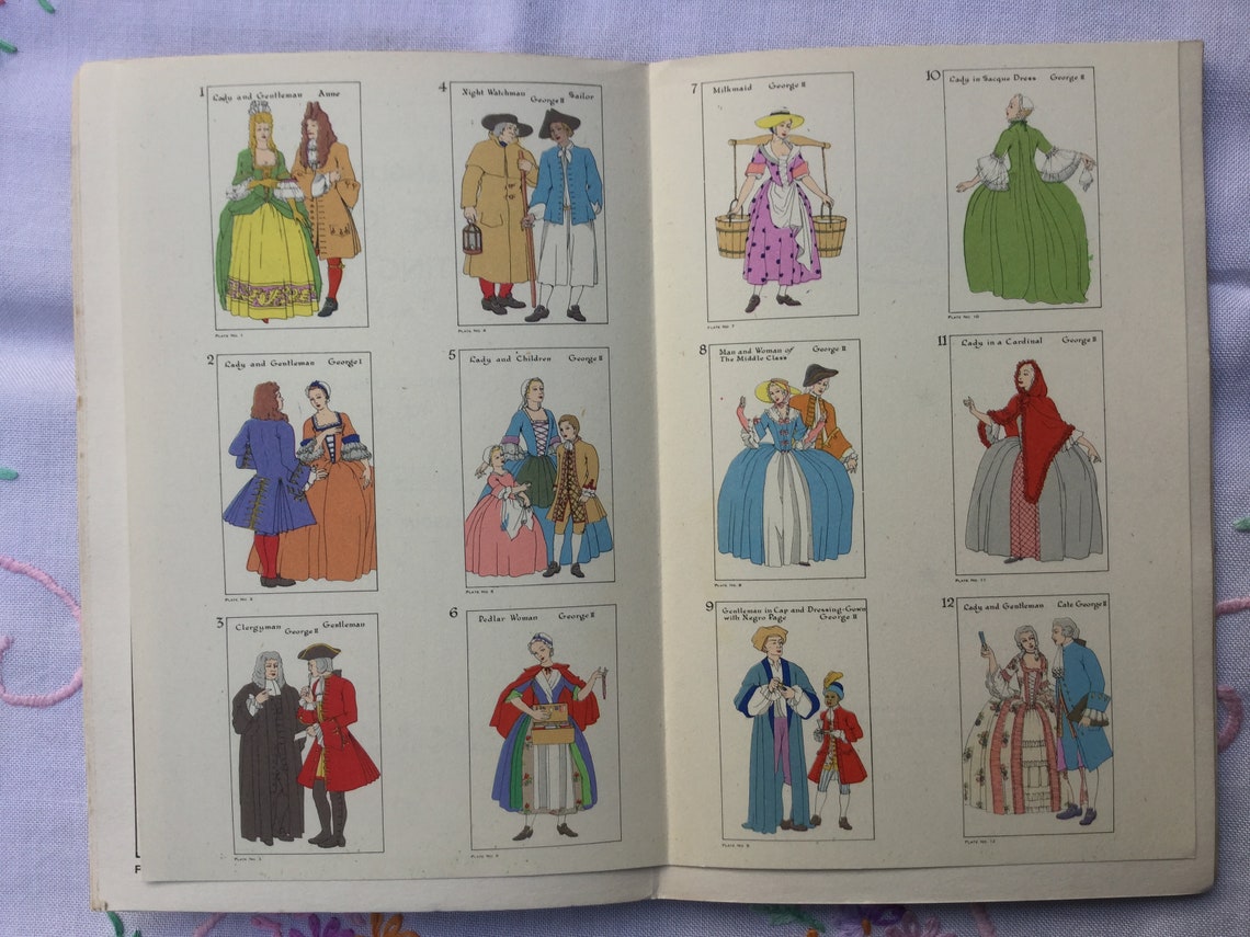 Historic Costume Painting Book Anne George II | Etsy UK