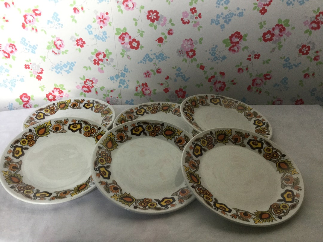 Meakin Bali Design - 6 Side Plates - Etsy