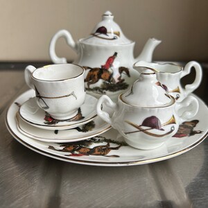 Object D'art Miniature Tea Set - Hunting Scenes - Etsy