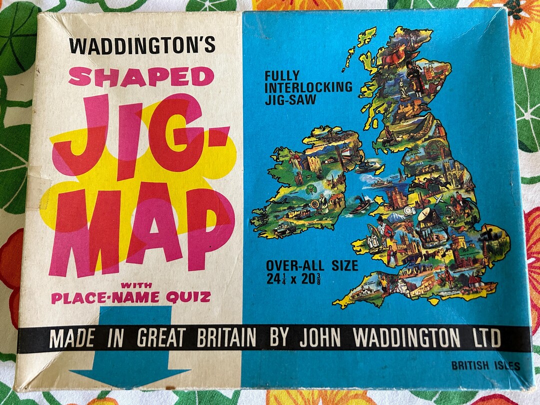 Waddingtons Shaped Jigsaw Puzzle - the British Isles - Etsy