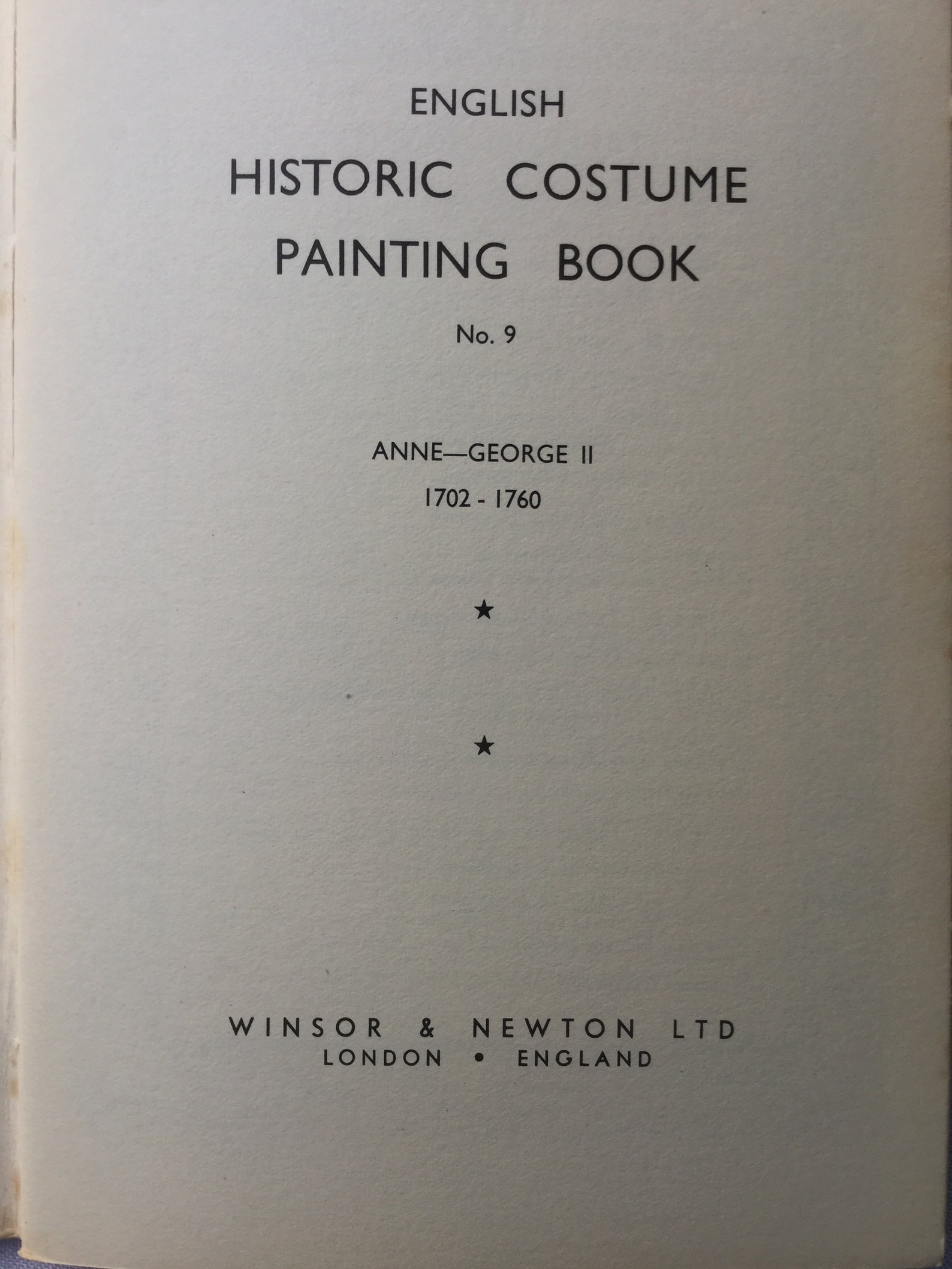 Historic Costume Painting Book Anne George II | Etsy UK