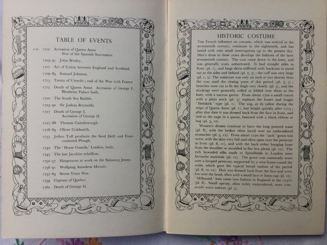 Historic Costume Painting Book Anne George II | Etsy UK