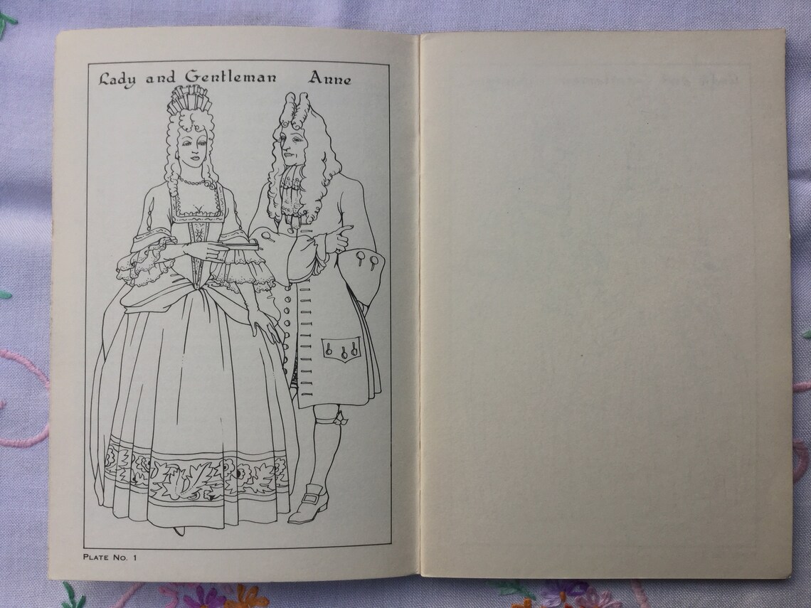 Historic Costume Painting Book Anne George II | Etsy UK